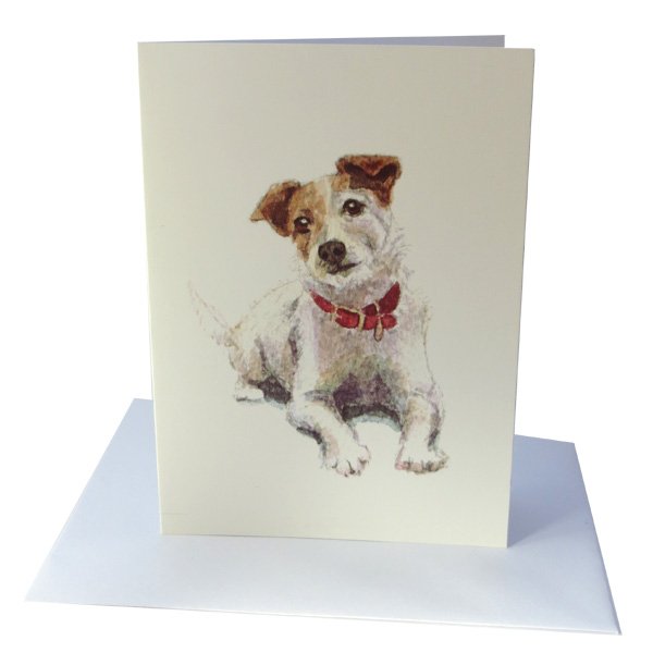 Jack Russell Terrier Greetings Card - KATHERINE TYRER ILLUSTRATOR